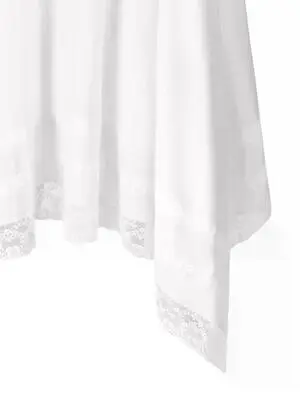 Staud Ainsley Lace-trim Asymmetric Handkerchief Hem Skirt - White