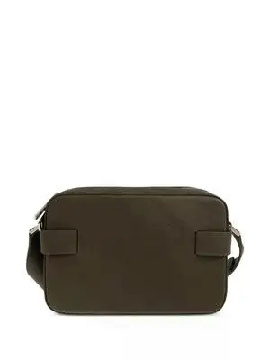 FERRAGAMO Gancini Pebbled Leather Messenger Bag