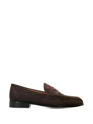 Furla Suede-finish Penny-strap Ballet Flats