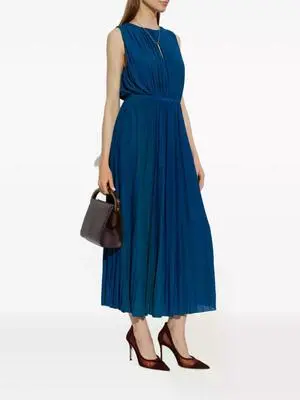 Max Mara Midi Pleated Sleeveless Dress