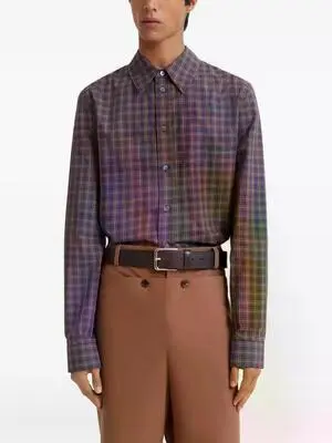Marni Checked Cotton Shirt - Blue