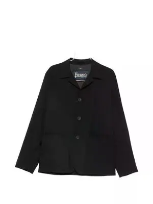Herno Button-fastening Patch-pocket Overshirt - Black