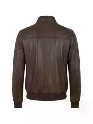 ARTE ANTWERP Zip-up Leather Jacket - Brown
