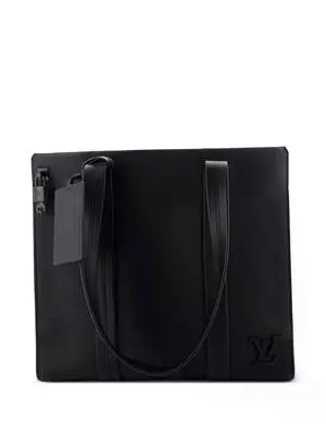 LOUIS VUITTON Aerogram Takeoff Leather Tote Bag - Black