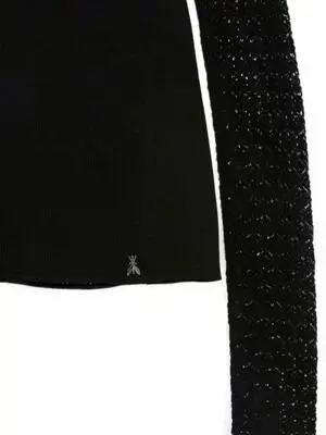 Patrizia Pepe Lace-effect Knit Top