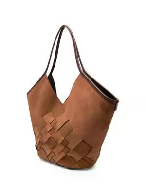 Hereu Coloma Woven V-cutout Shoulder Bag