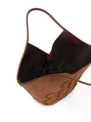 Hereu Coloma Woven Shoulder Bag - Brown