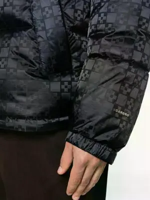 Sandro Geometric Pattern Padded Jacket
