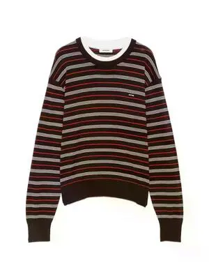 Sandro Striped Sweater - Brown