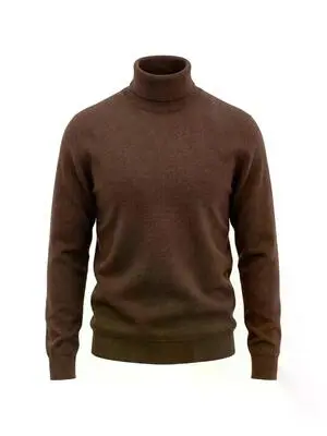 DRUMOHR Roll-neck Wool Sweater - Brown