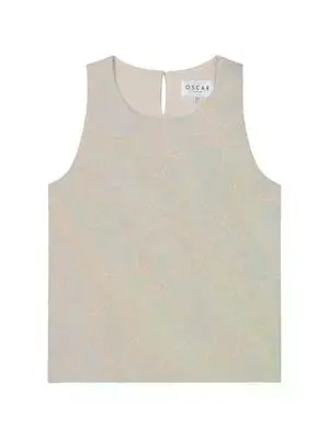 OSCAR THE COLLECTION Embroidered Sleeveless Top