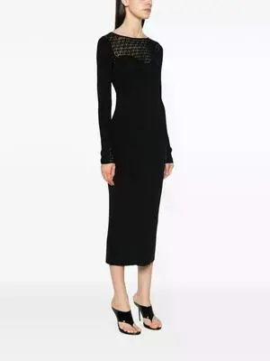 Patrizia Pepe Patterned-knit Midi Dress
