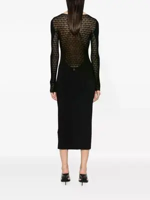 Patrizia Pepe Patterned-knit Midi Dress