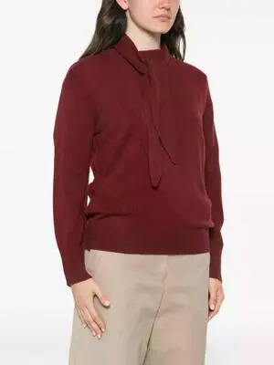 Marella Pussy-bow Knitted Sweater