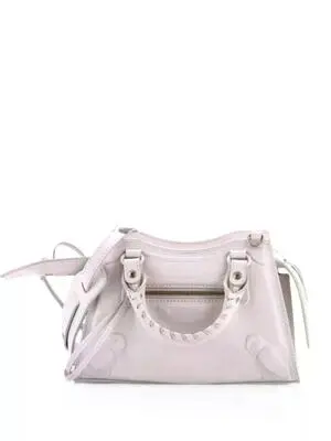 Balenciaga Neo Classic City Bag Leather Mini Shoulder Bag - White
