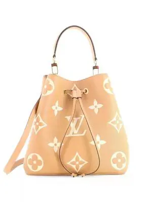 LOUIS VUITTON Neonoe Handbag Bicolor Monogram Empreinte Giant Mm Bucket Bag - Neutrals
