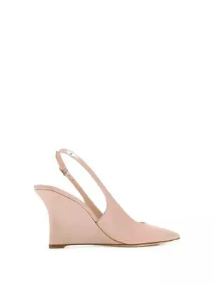 STUART WEITZMAN Patent-leather Slingback Sandals - Neutrals