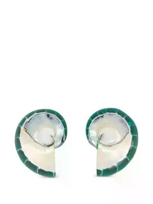 JULIETTA Nautilus Earrings - Green