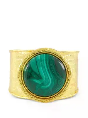 Sylvia Toledano Malachite Cuff Bracelet - Gold