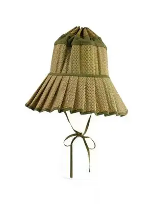 Lorna Murray Capri Pleated Grass-fibre Sun Hat - Neutrals