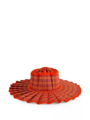 Lorna Murray Capri Check-pattern Pleated Hat