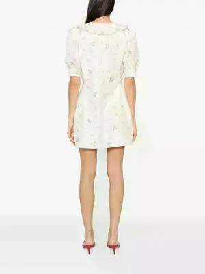 Alessandra Rich Floral Print Mini Dress