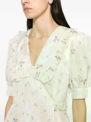 Alessandra Rich Floral Print Mini Dress
