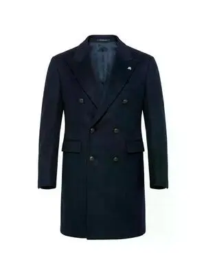 Tagliatore Double-breasted Cashmere Coat - Blue