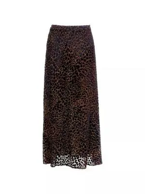IRIE' Leopard-print Maxi Skirt - Brown