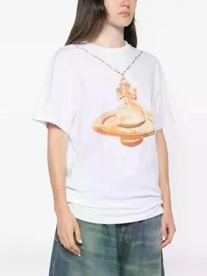 VIVIENNE WESTWOOD Orb-print Ribbed Tank Top