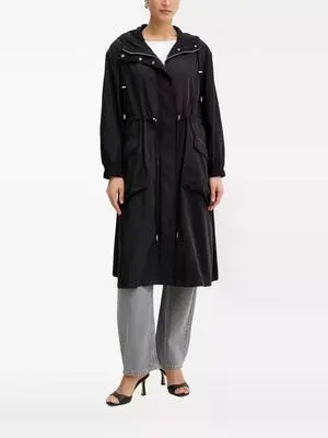 TRUSSARDI Drawstring-waist Parka Coat - Black