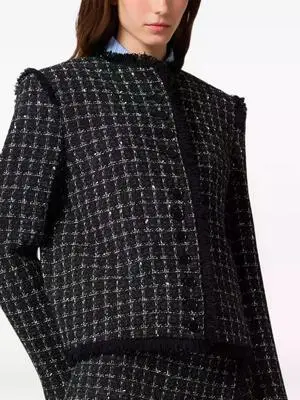 MSGM Bouclé-tweed Frayed Jacket