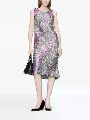 MAISON MARGIELA Foil Stripe-pattern Dress