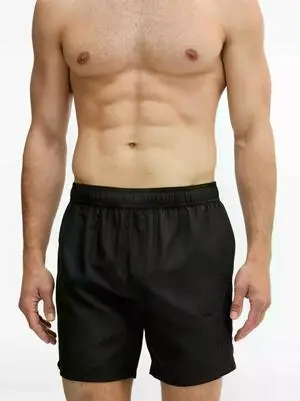 TRUSSARDI Embroidered Logo Swim Shorts - Black