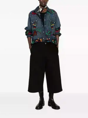 ANTIK DENIM Embroidered Denim Shirt - Blue