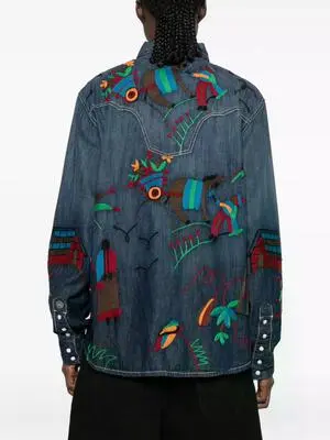 ANTIK DENIM Embroidered Denim Shirt