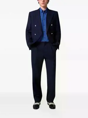 MSGM Vertical-stripe Cropped Shirt