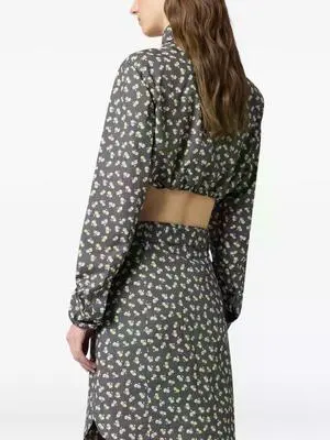 MSGM Floral-print Cropped Shirt