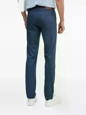 TRUSSARDI Logo-patch Straight-leg Trousers