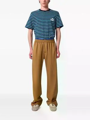 MSGM Layered-waistband Straight-leg Trousers