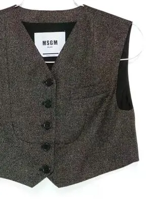 MSGM Cropped Button-up Waistcoat