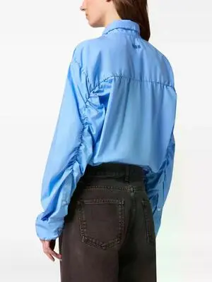 MSGM Ruched Chest-pocket Shirt