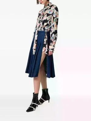 MSGM Playing-card-print Pussy-bow Blouse