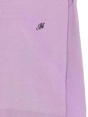 MSGM Logo Embroidered Crew-neck Sweater