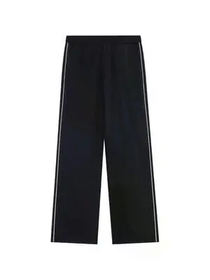 MSGM Piping-detail Elasticated-waistband Trousers - Black