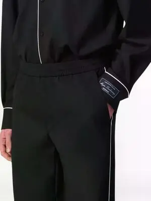 MSGM Piping-detail Elasticated-waistband Trousers
