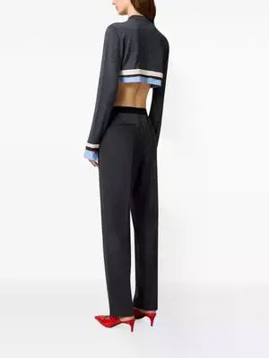 MSGM Logo-waistband Tailored Trousers