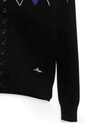 MSGM Argyle-intarsia Button-up Cardigan
