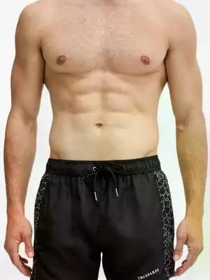 TRUSSARDI Logo-print Drawstring-waist Swim Shorts