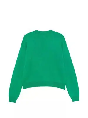 MSGM Logo Embroidered Crew Neck Sweater